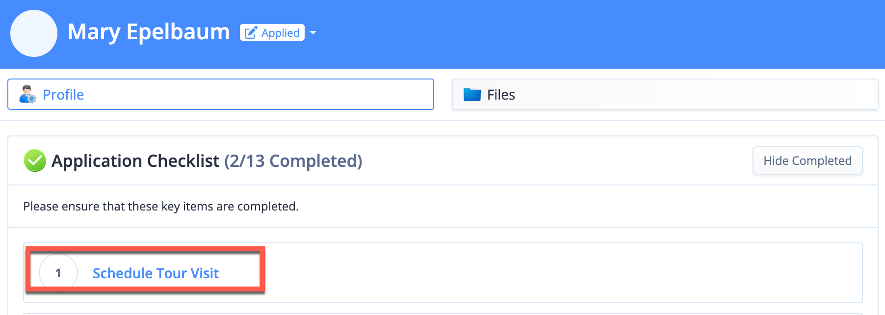 Completing Checklist Requirements – OpenApply Help Centre