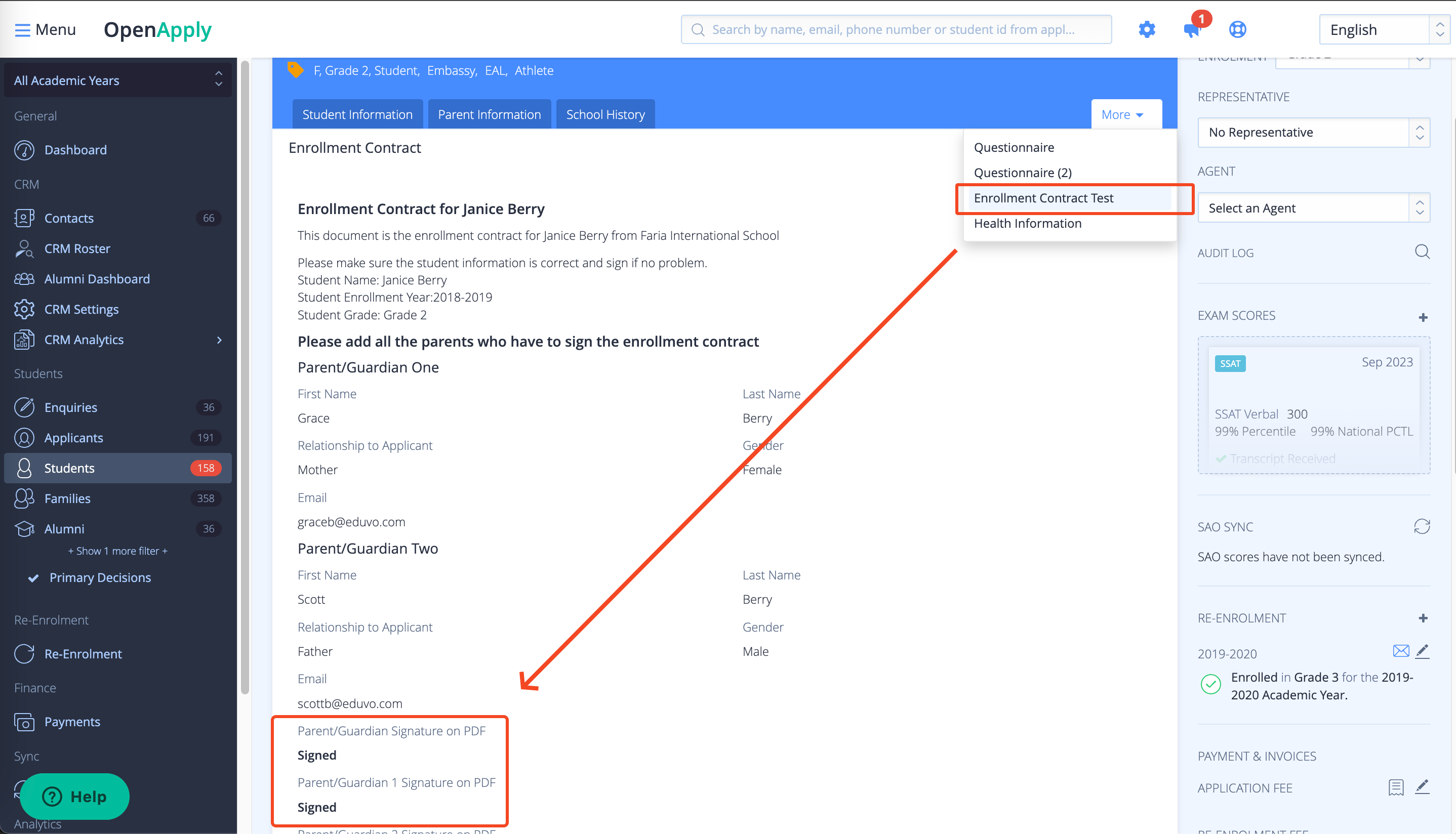 Enrolment Contract - Signature on PDF – OpenApply Help Centre