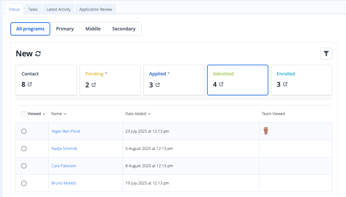Landing Page and Dashboard – OpenApply Help Centre