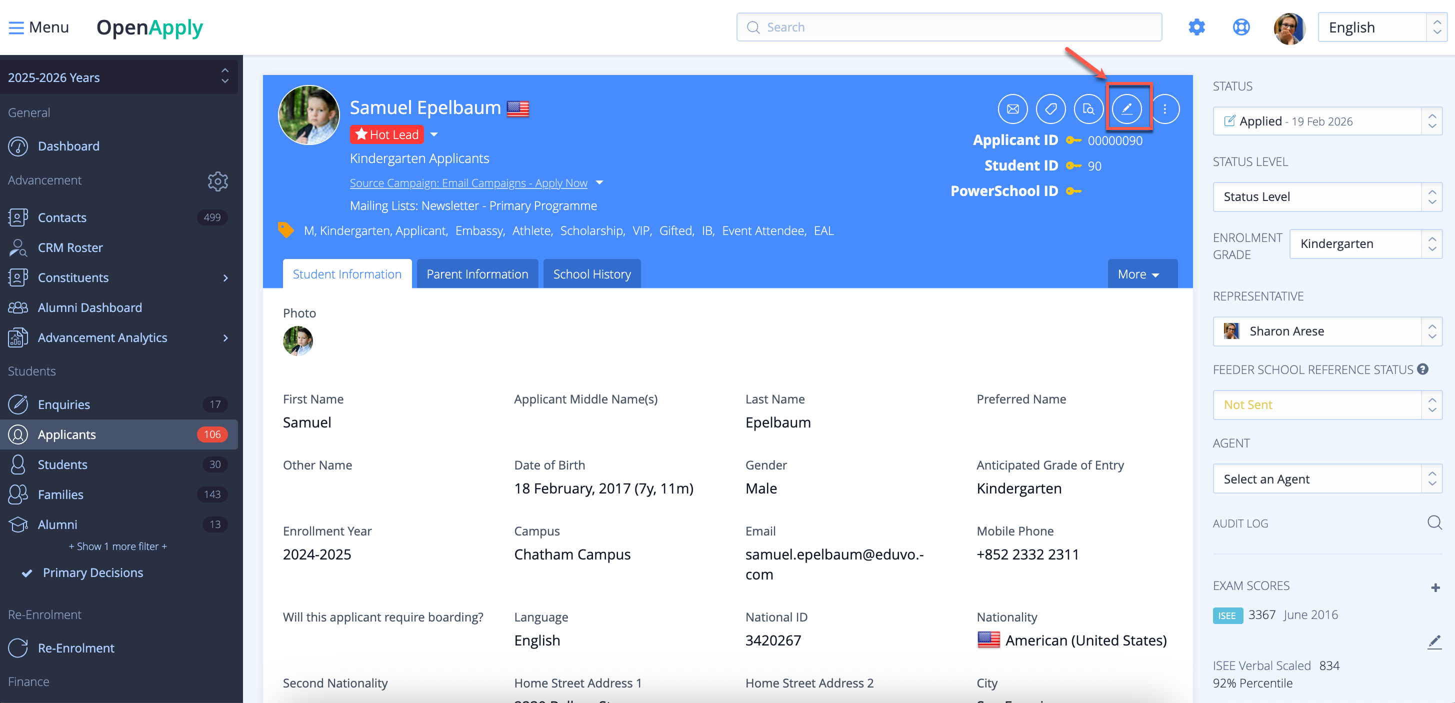 Deleting an Applicant Profile from OpenApply Permanently – OpenApply Help Centre
